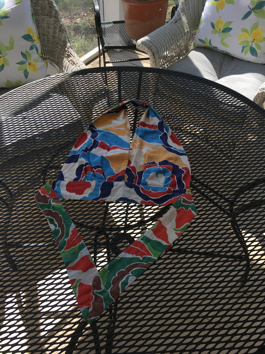 Psychedelic reversible halter top – Evergreen Antiques & True Vintage